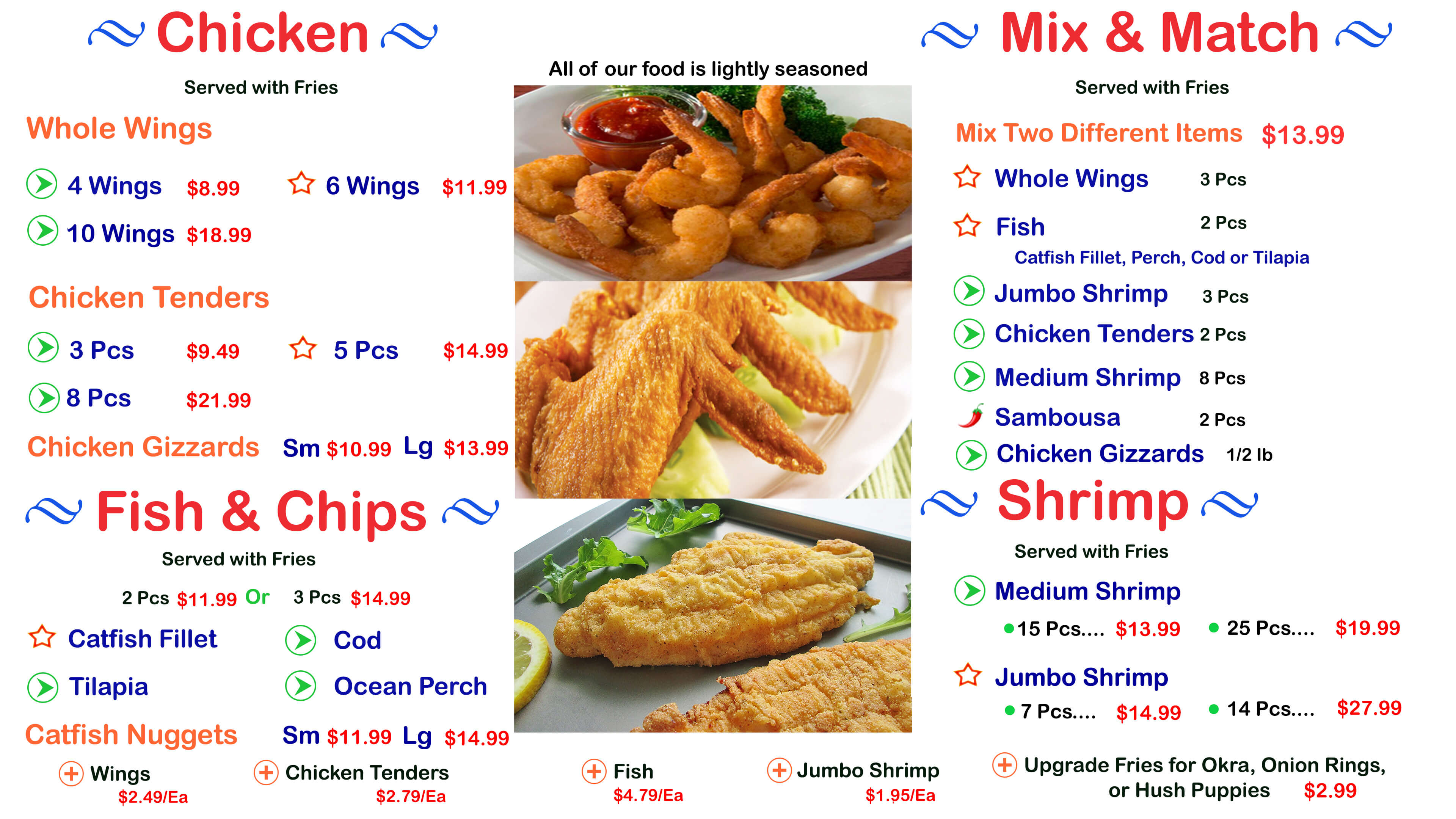 Menu | Hooks Fish And Chips Restaurant | 1611 Rice St N, St Paul, Mn ...